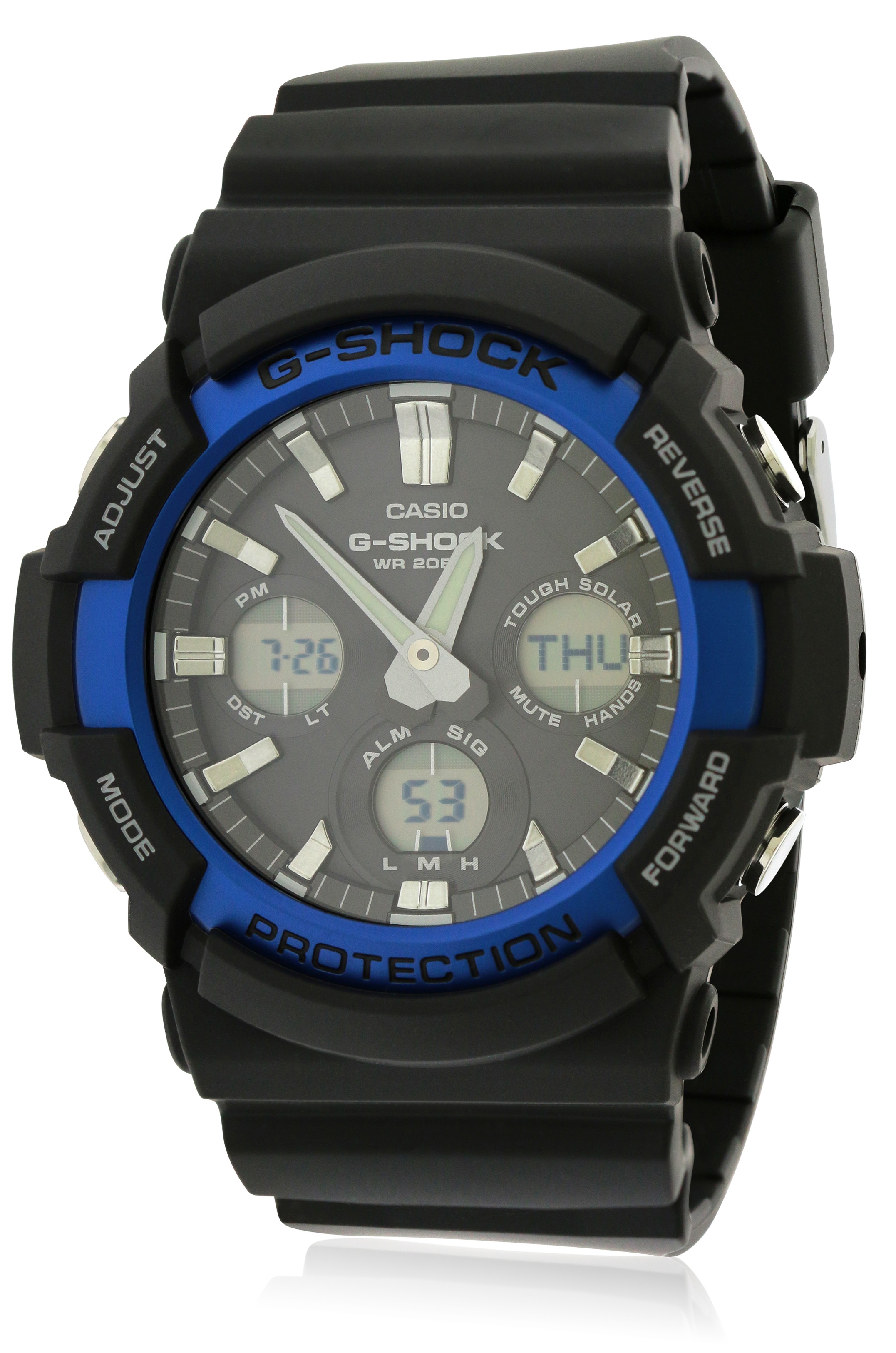 Casio G Shock Solar Mens Watch GAS 100B 1A2CR 889232174952 EBay
